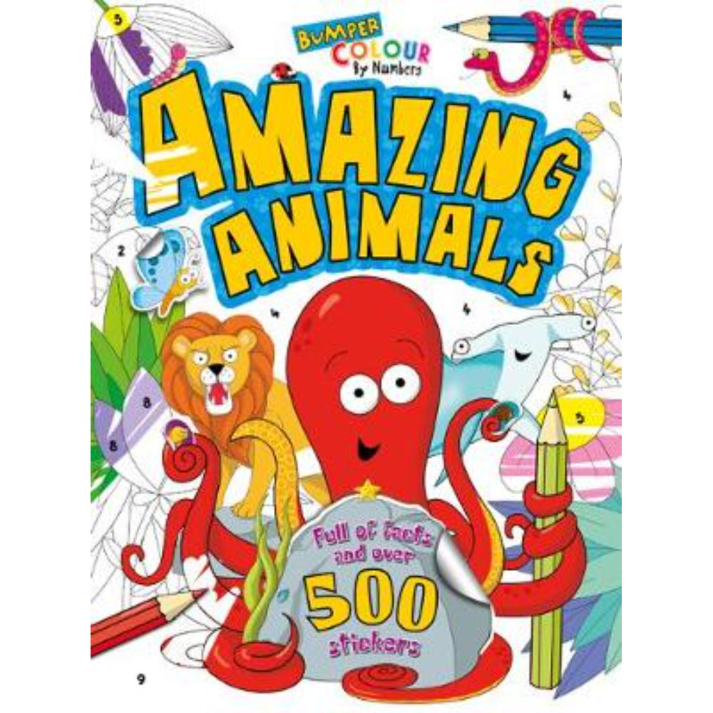 Bumper Colour By Numbers Amazing Animals – Ourkids