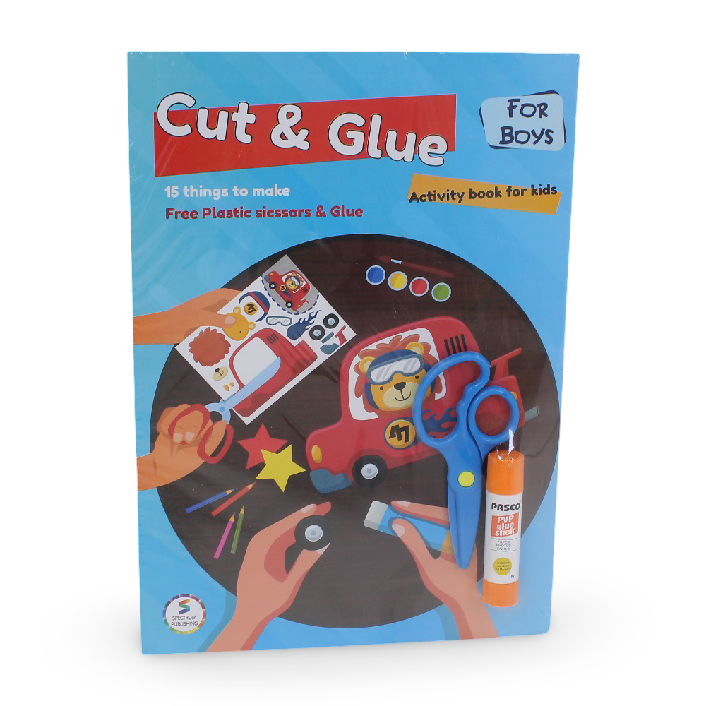Cut & Glue Activity Book For Boys – Ourkids