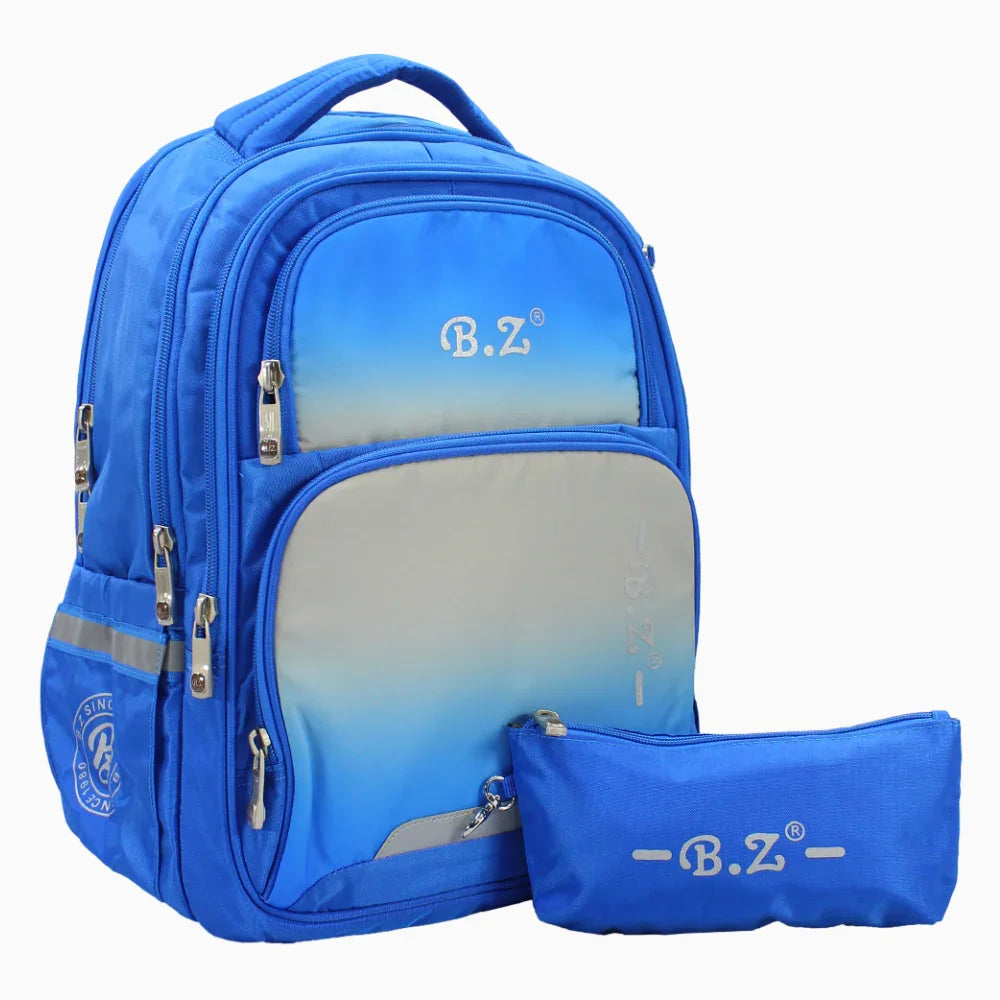 Blue School Set - 20 Inches (Backpack + Pencil Case) – Ourkids