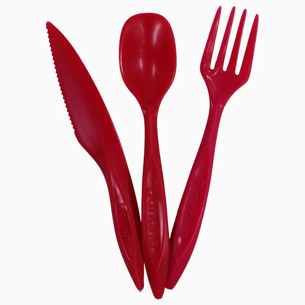 Buy Plastic Cutlery Set – Red by Banana from Ourkids