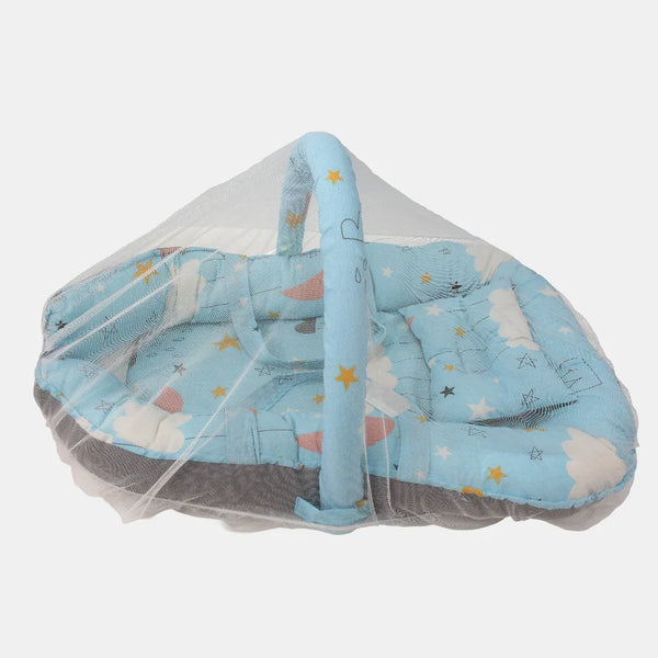 Baby Nest – Light Blue with Clouds – Ourkids
