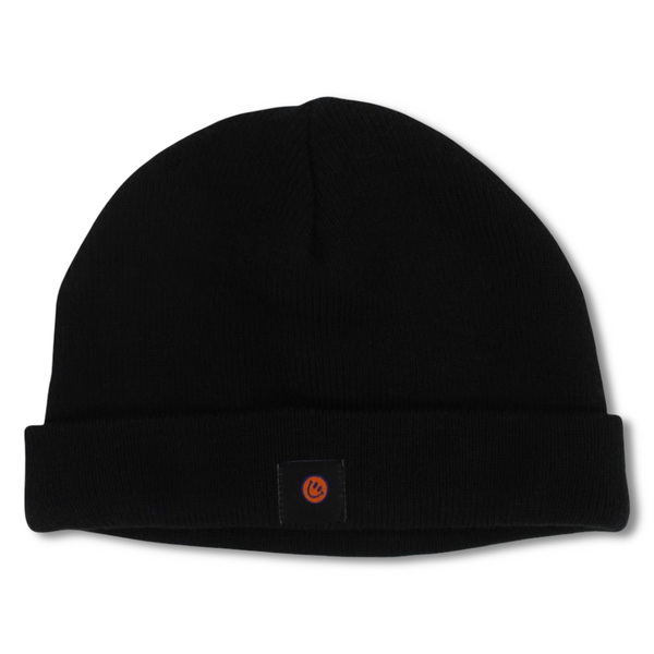 Unisex Wool Ice Cap - Black with Smiley Face Appliqued – Ourkids