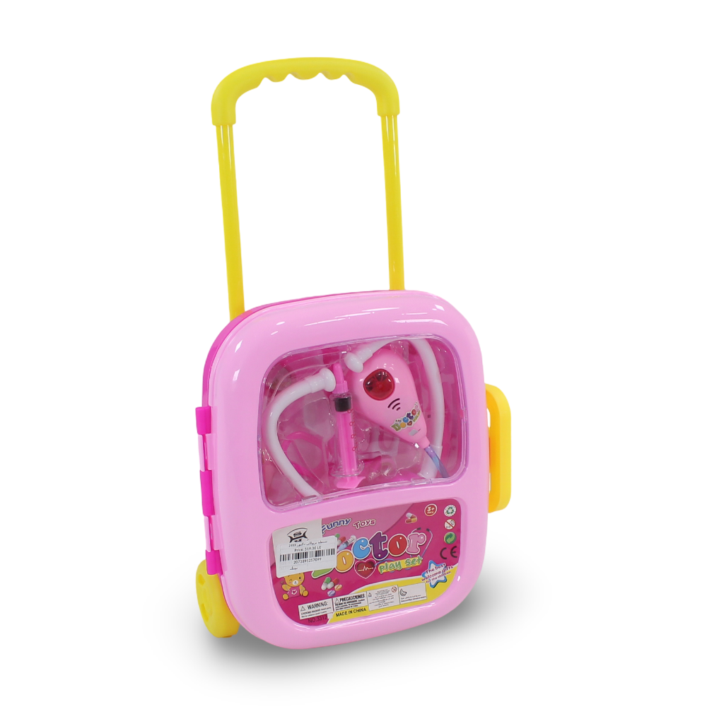 Doctor's Trolley Bag Toy Set – Pink – Ourkids
