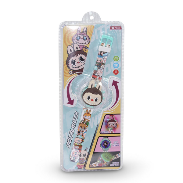 3D Light-Up Kids Digital Wrist Watch – Labubu Design – Ourkids