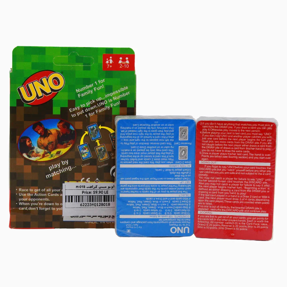 Minecraft-Themed UNO – Ourkids