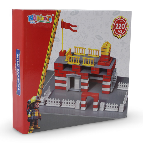 Mini Manson Fire Station Building Set – Over 220 Pieces – Ourkids