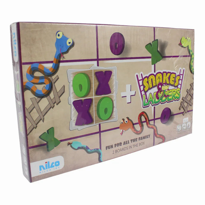 Tic Tac Toe + Snakes & Ladders Board Game – Ourkids