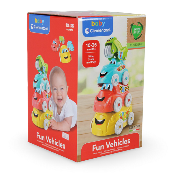 Clementoni Fun Vehicles Stack & Play Activity Toy – Ourkids