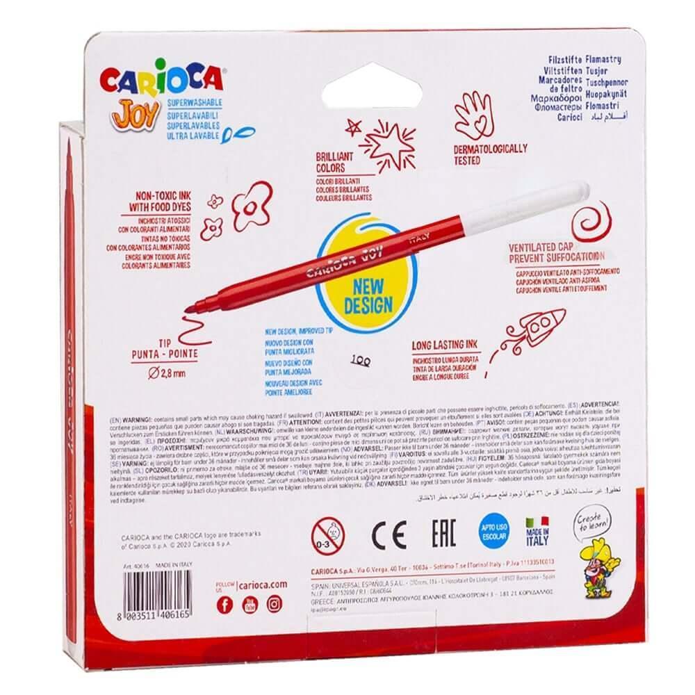 Buy Carioca Joy Super Washable Felt Tip Pen Pack - 36 Colors by Carioca ...